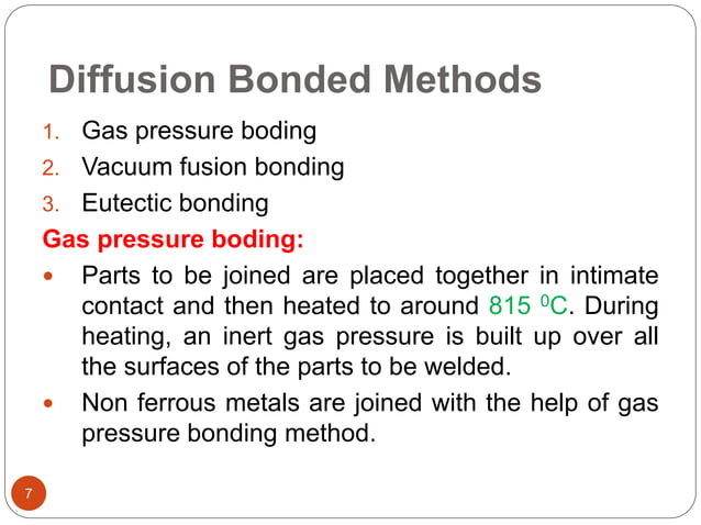 Diffusion bonding | PPTX | Chemistry | Science