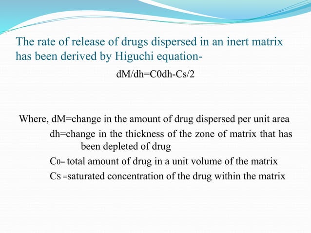 Diffusion controlled dds | PPTX | Chemistry | Science