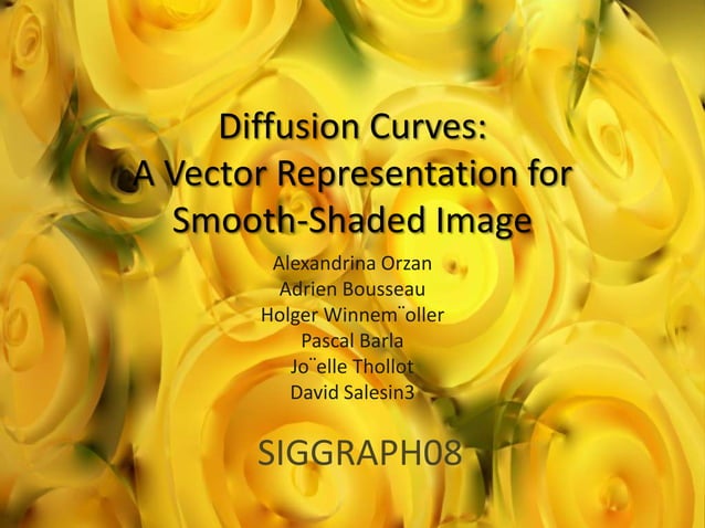 study Diffusion Curves: A Vector Representation for Smooth-Shaded ...