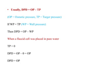 Diffusion, diffusion pressure, diffusion pressure deficit | PPTX