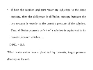 Diffusion, diffusion pressure, diffusion pressure deficit | PPTX