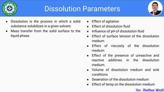 DIffusion, Dissolution and Pharmacokinetic Parameters.pptx
