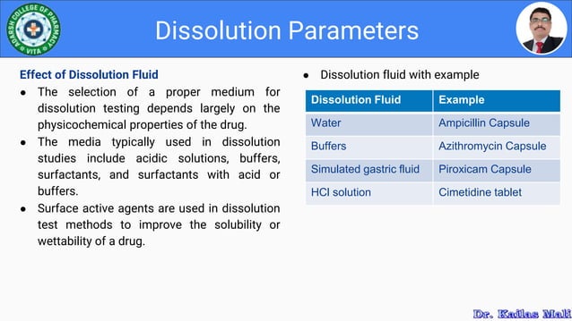 DIffusion, Dissolution and Pharmacokinetic Parameters.pptx