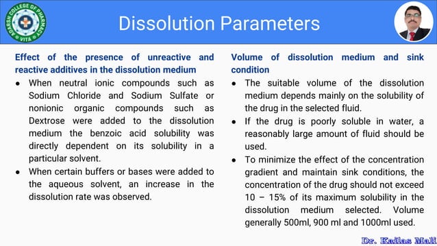 DIffusion, Dissolution and Pharmacokinetic Parameters.pptx