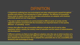 Diffusion & innovation theory | PPTX