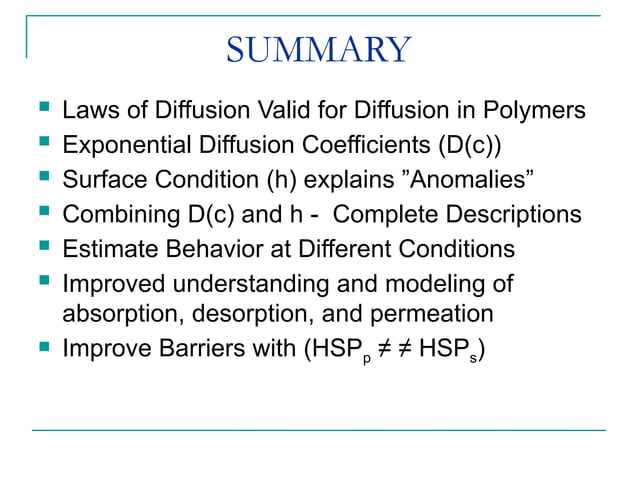 DIFFUSION_IN_POLYMERS drug delivery systems | PPT