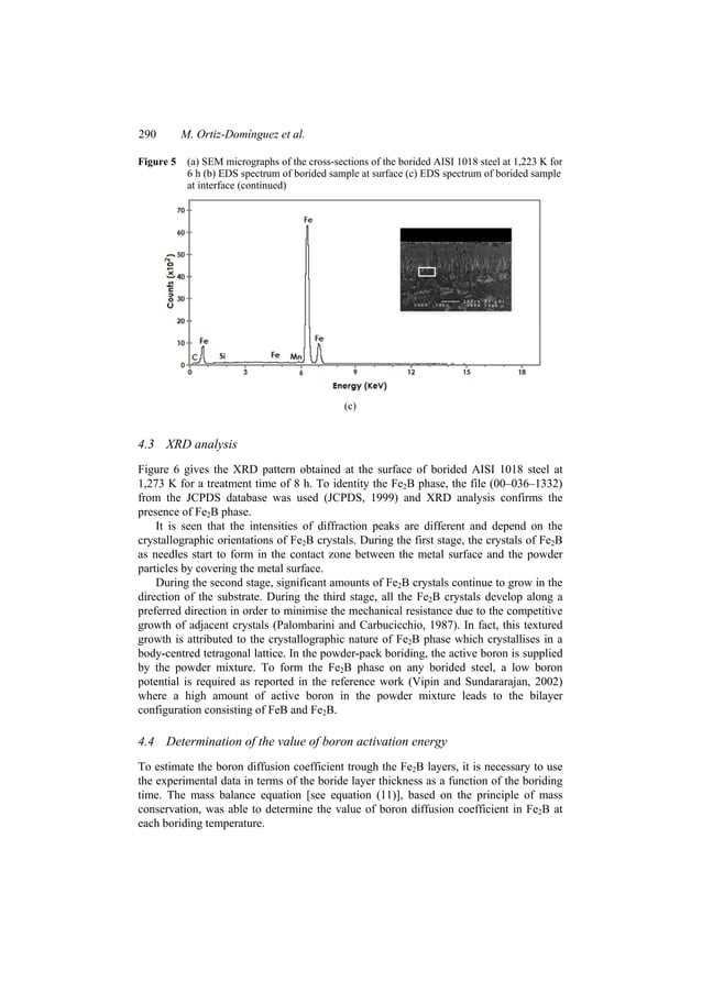 Diffusion model and characterisation of fe2 b layers on aisi 1018 steel ...