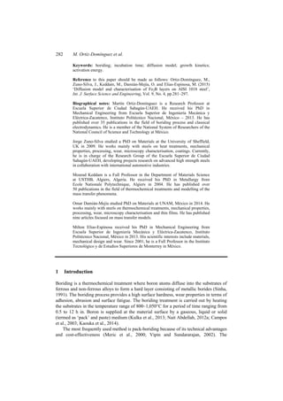 Diffusion model and characterisation of fe2 b layers on aisi 1018 steel ...