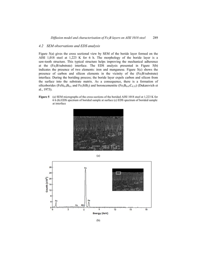 Diffusion model and characterisation of fe2 b layers on aisi 1018 steel ...
