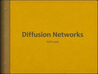Diffusion Networks | PPTX