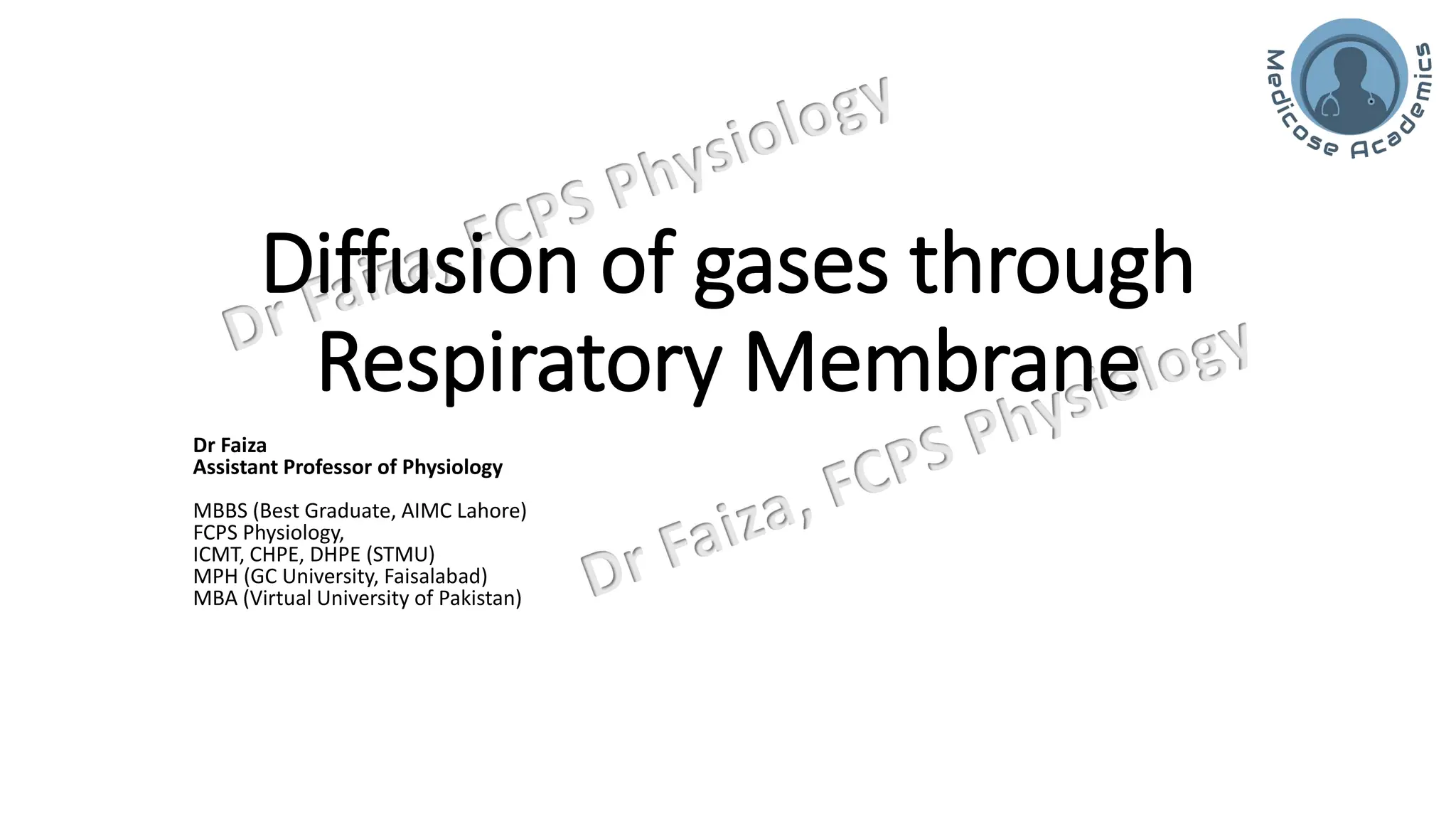Diffusion of gases through Respiratory Membrane | PPT
