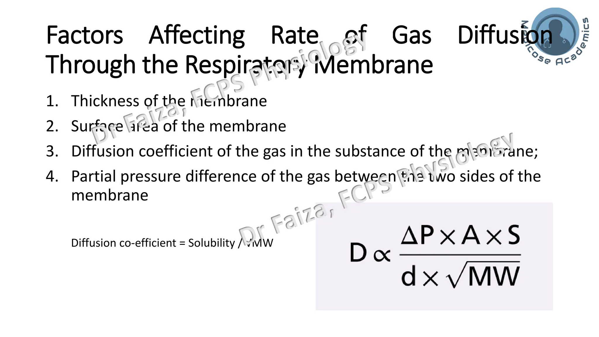 Diffusion of gases through Respiratory Membrane | PPT