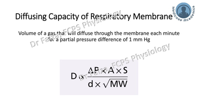 Diffusion of gases through Respiratory Membrane | PPT