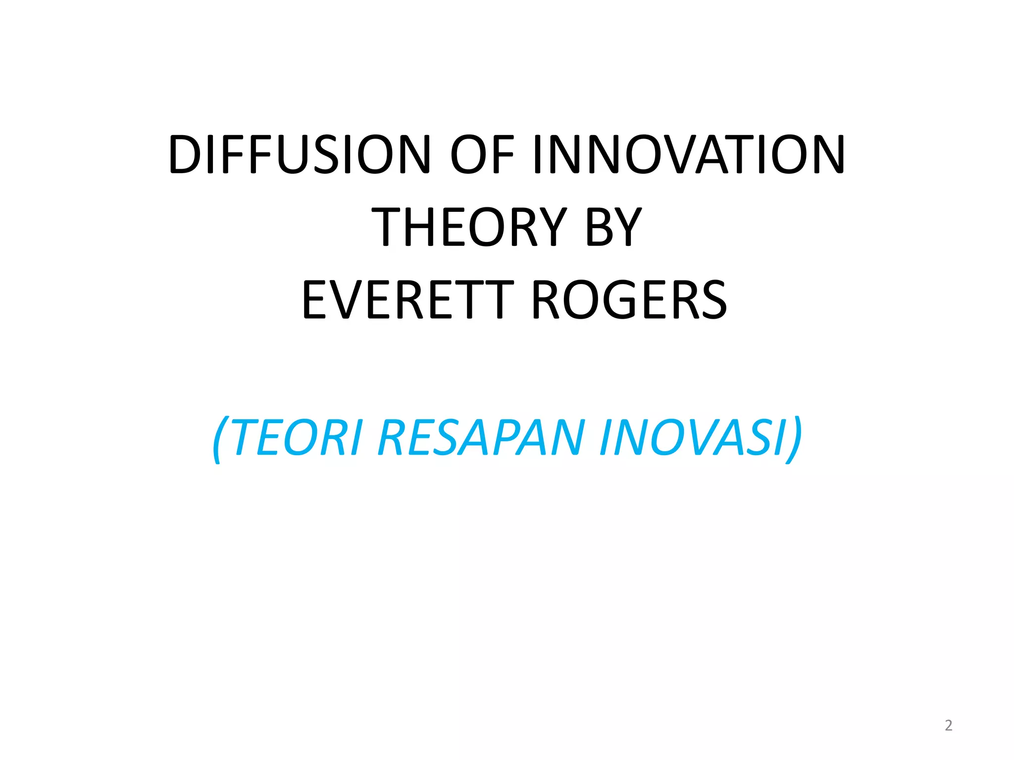 Diffusion of innovation | PPTX