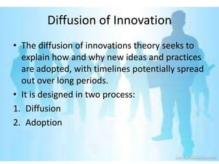 Diffusion of innovation | PPTX