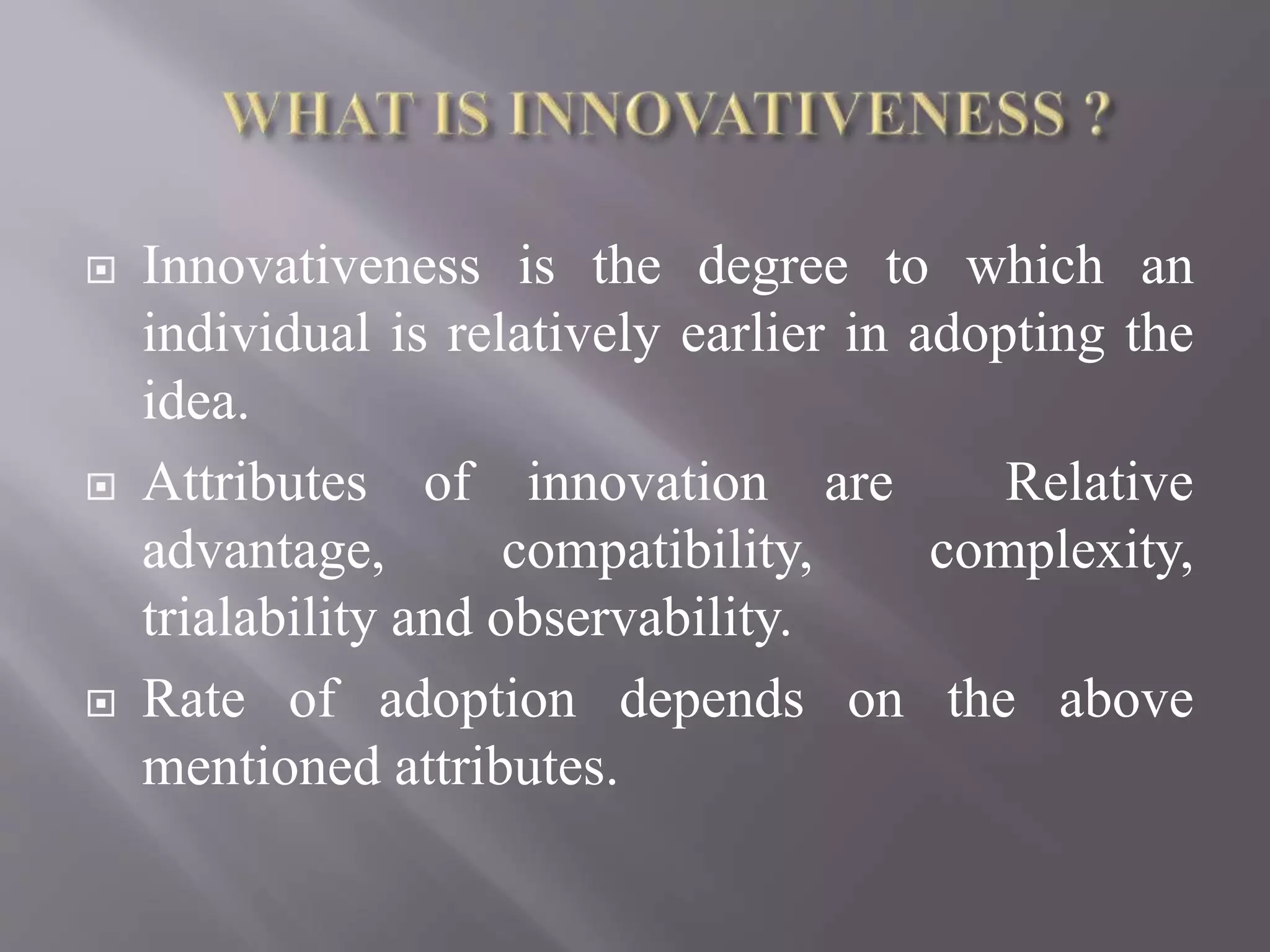 Diffusion of innovation | PPTX