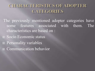 Diffusion of innovation | PPTX