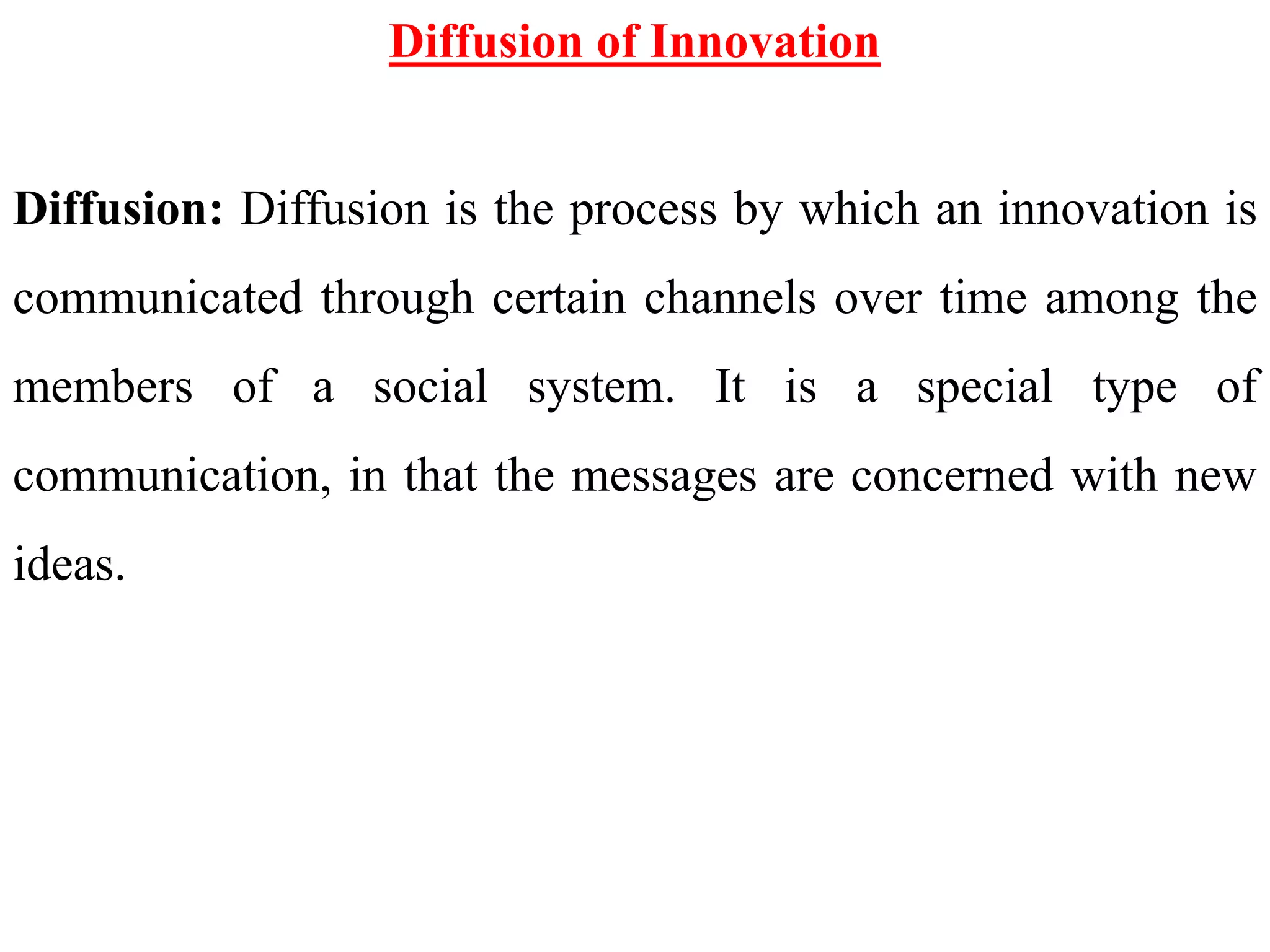 Diffusion of Innovation | PPTX