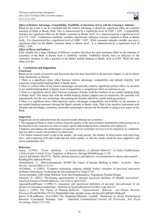 Diffusion of innovation, consumer attitudes and intentions to use mobile banking | PDF | Phone ...