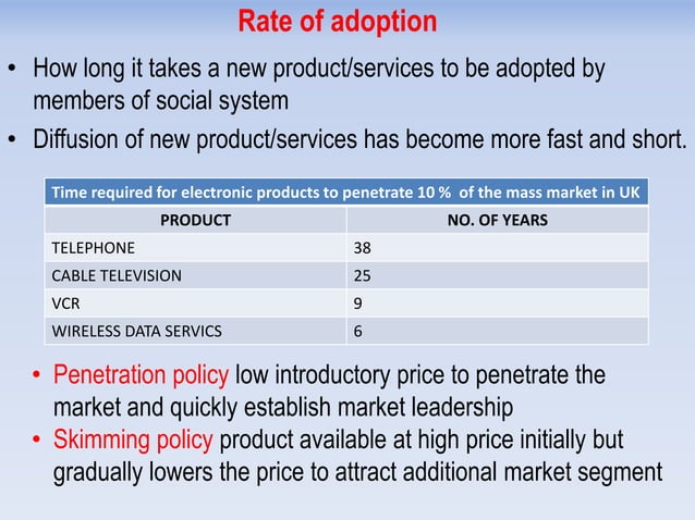 Diffusion and adoption of innovation | PPTX