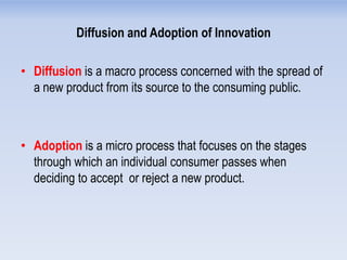 Diffusion and adoption of innovation | PPTX