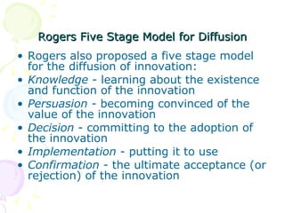 Diffusion of innovations - extension | PPT