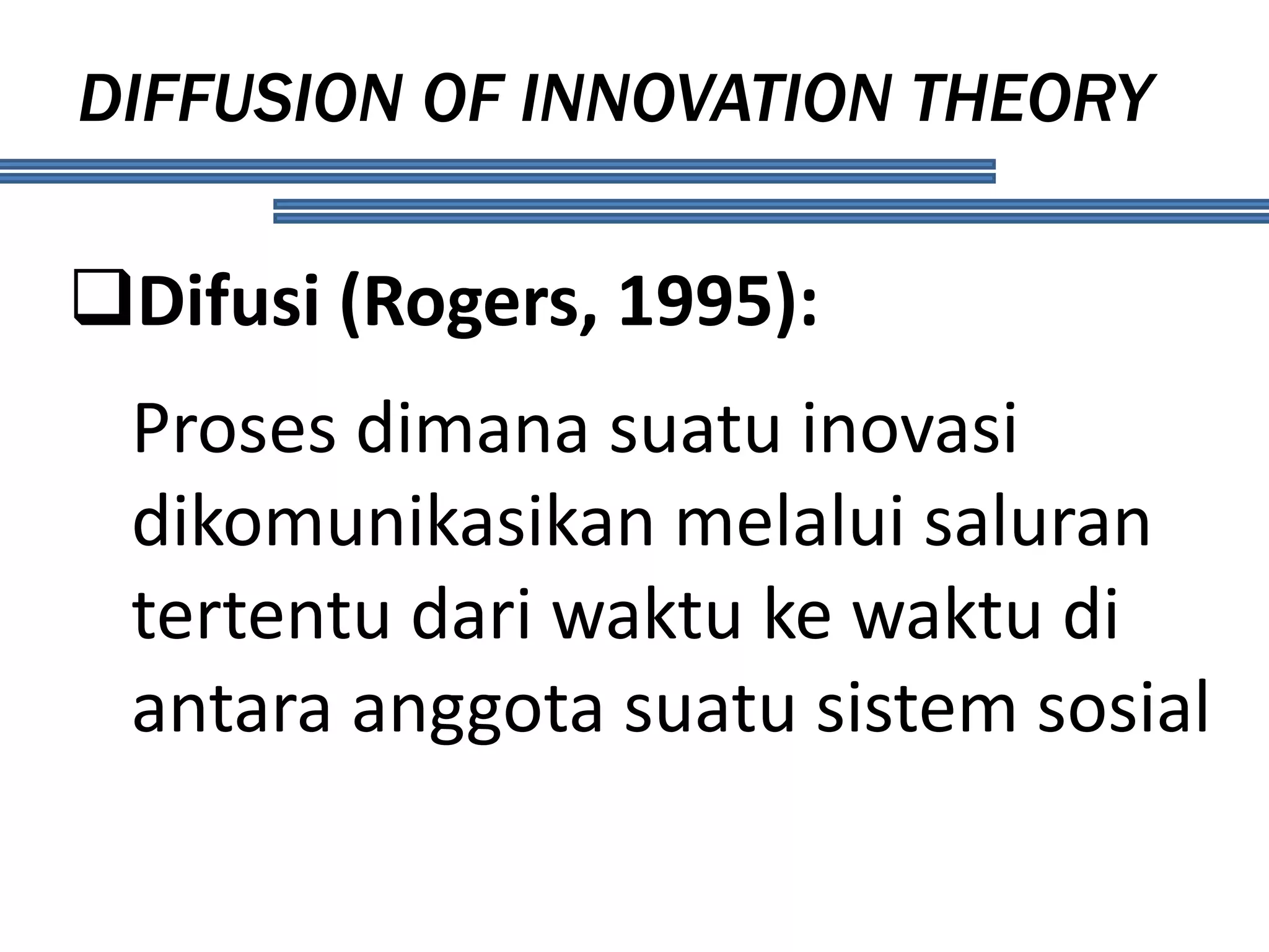 Diffusion of innovations theory | PDF