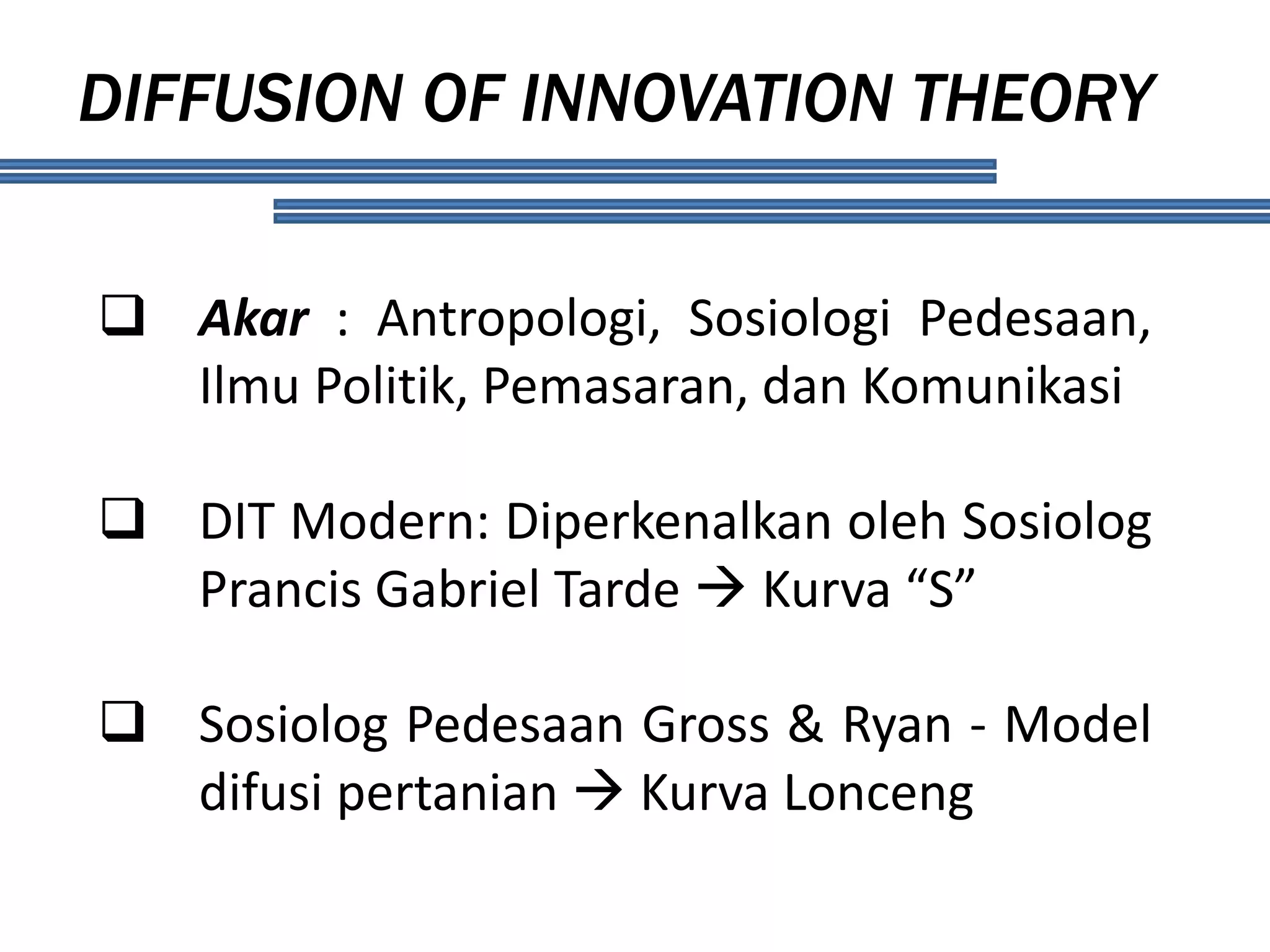 Diffusion of innovations theory | PDF