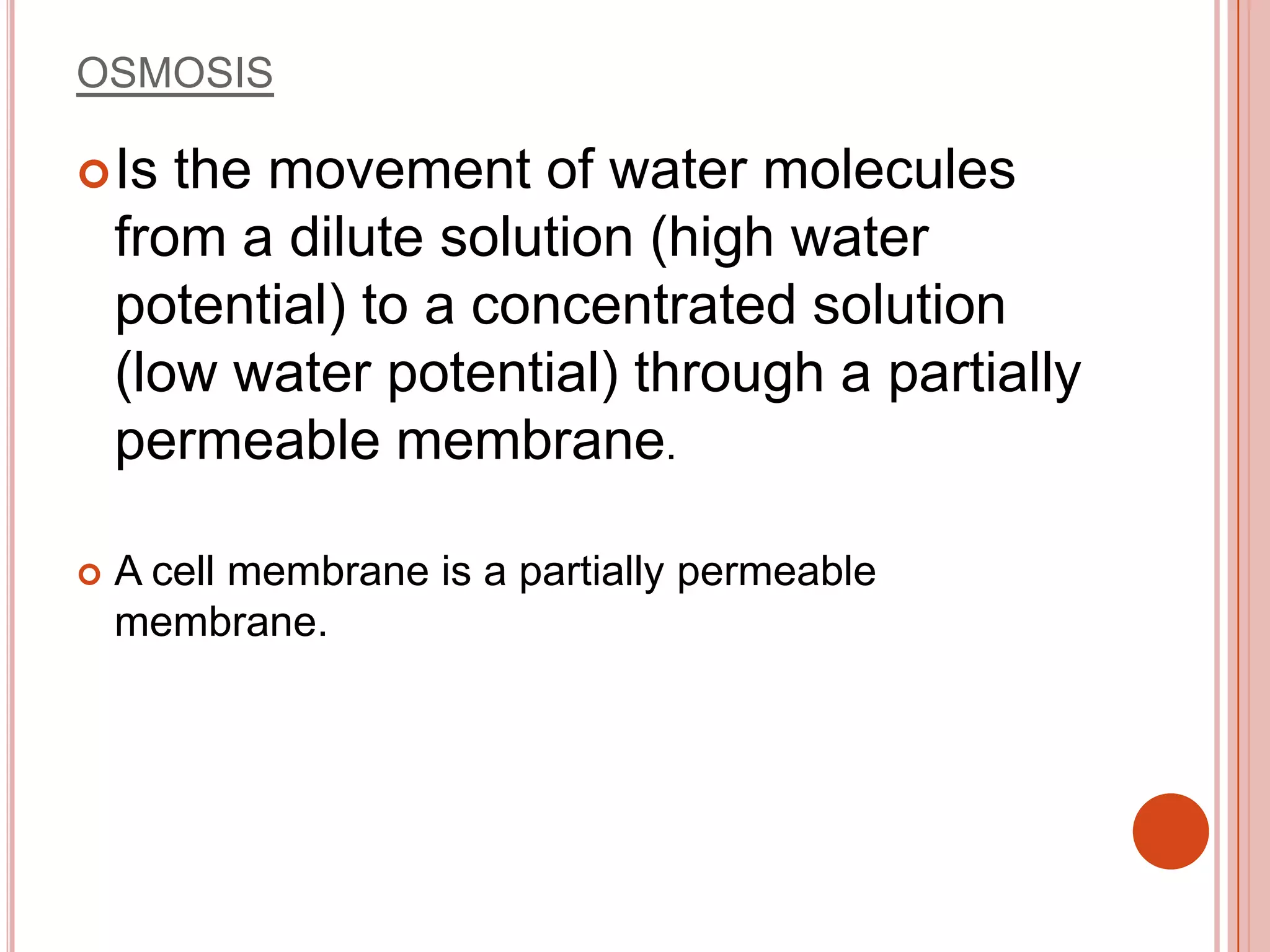 Diffusion osmosis active transport | PPTX