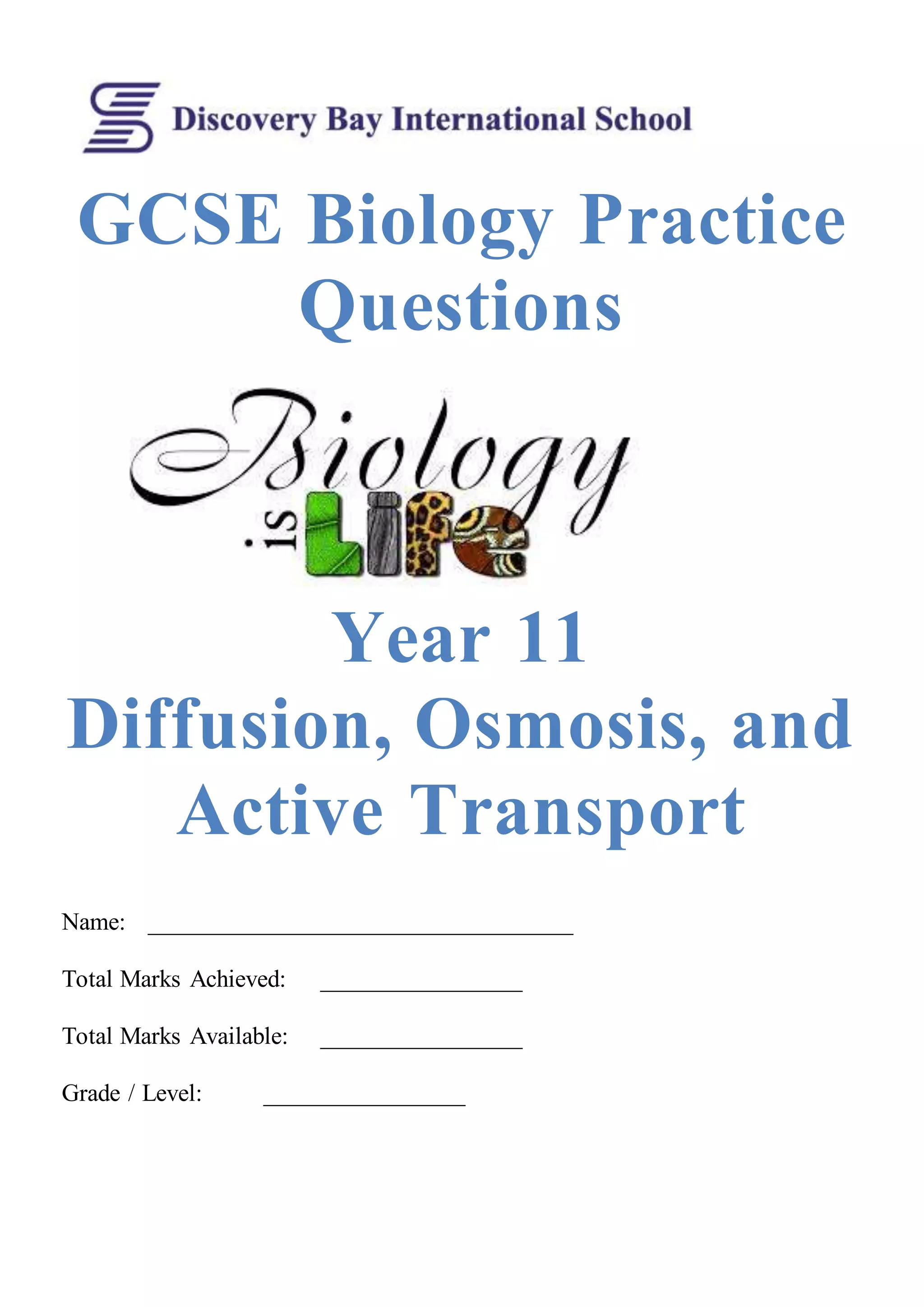 Diffusion, osmosis, and active transport practice questions | DOCX ...
