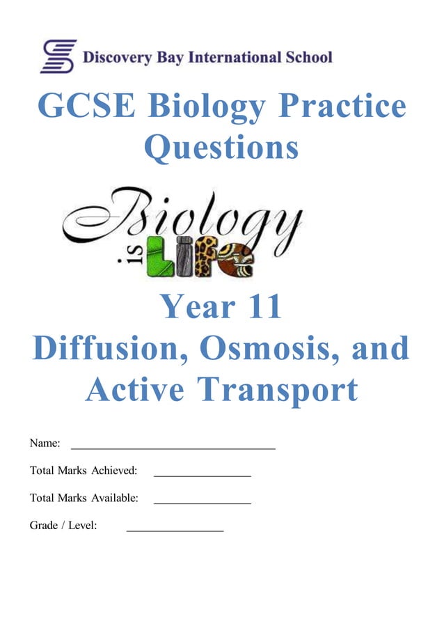 Diffusion, osmosis, and active transport practice questions | DOCX ...