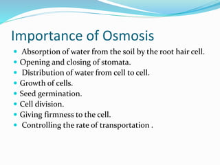 Diffusion,osmosis and imbibition (ayshi) | PPTX
