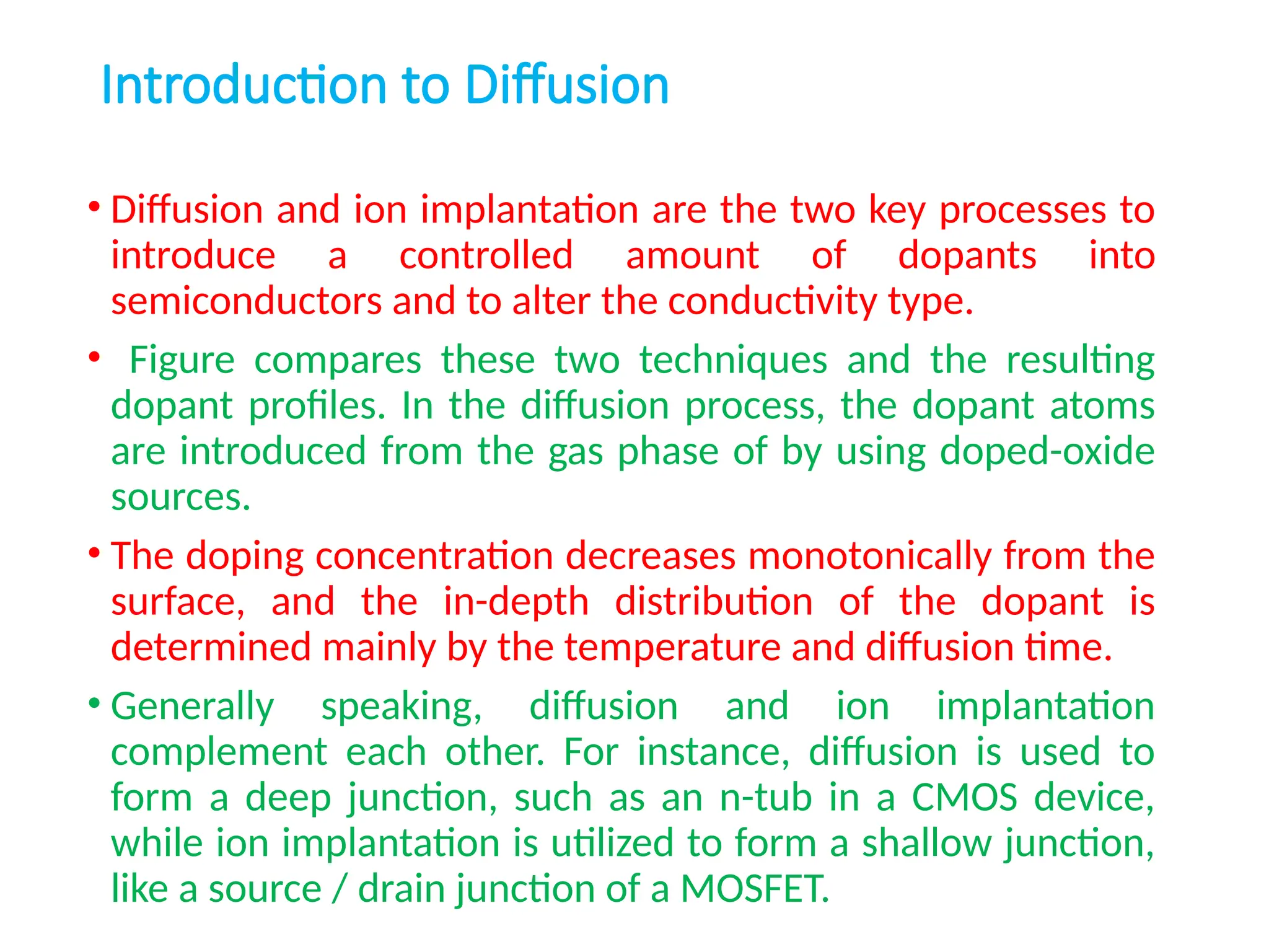 Diffusion a very important process in IC | PPT
