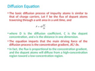 Diffusion a very important process in IC | PPT