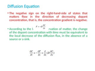 Diffusion a very important process in IC | PPT