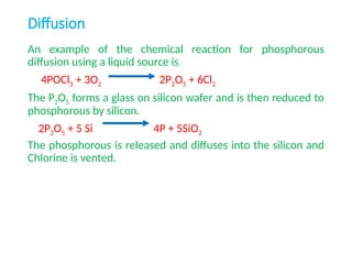 Diffusion a very important process in IC | PPT