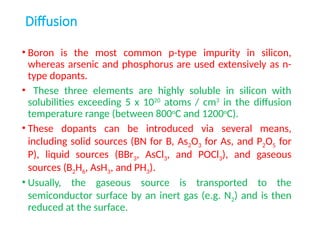 Diffusion a very important process in IC | PPT