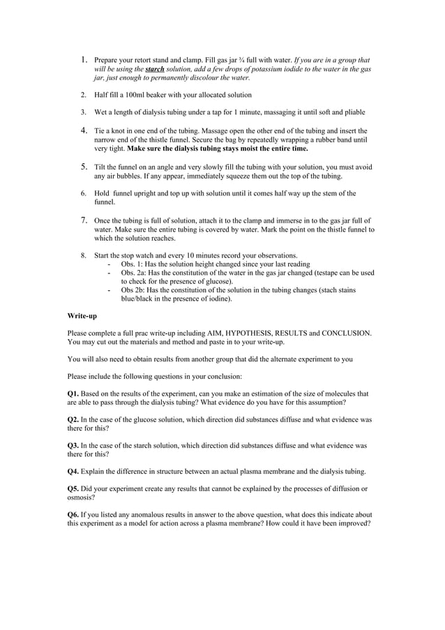 Diffusion prac | DOC | Chemistry | Science