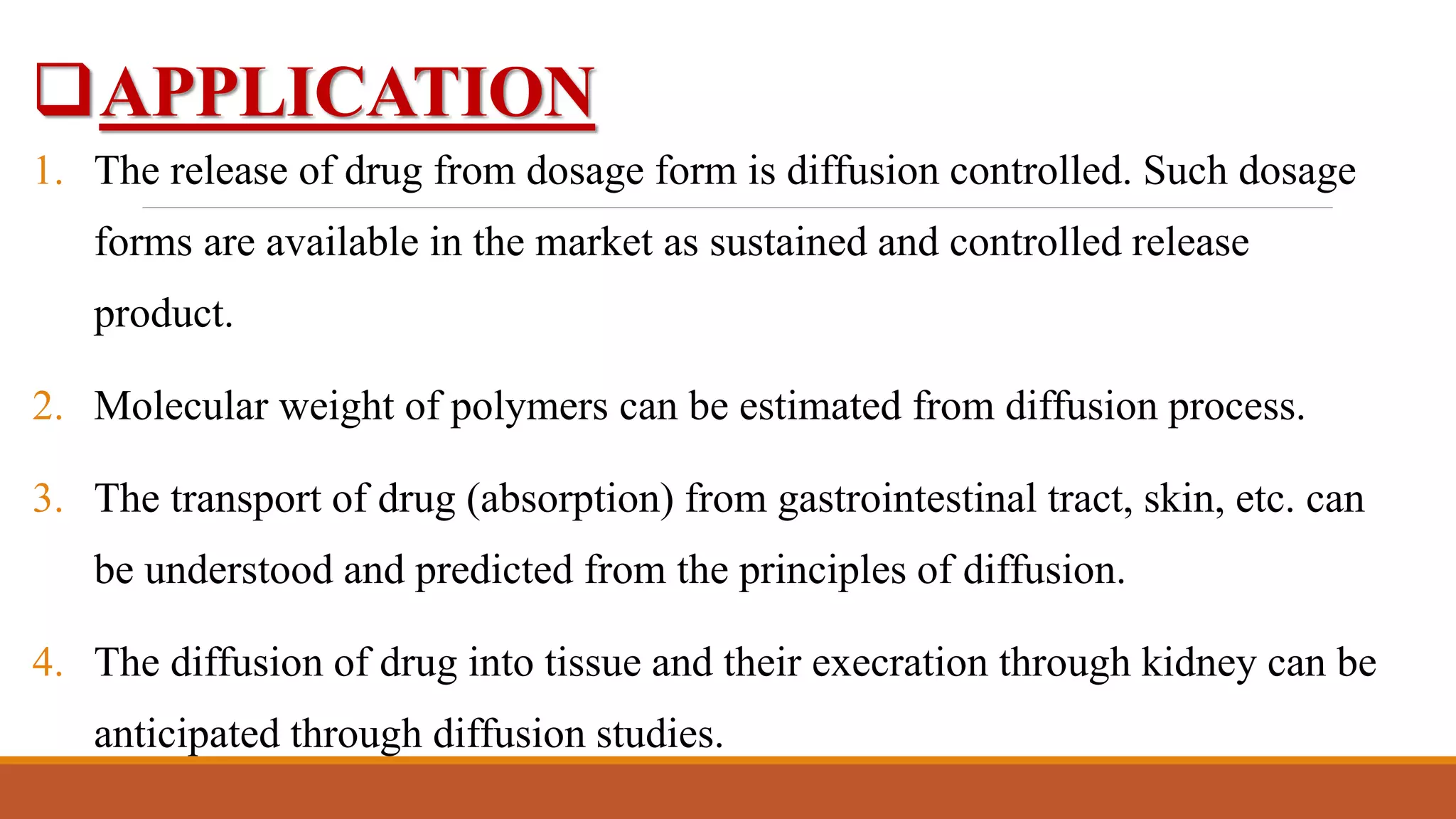 Diffusion principal in biological system(Solubility of drug Part-5) | PPTX