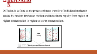 Diffusion principal in biological system(Solubility of drug Part-5) | PPTX