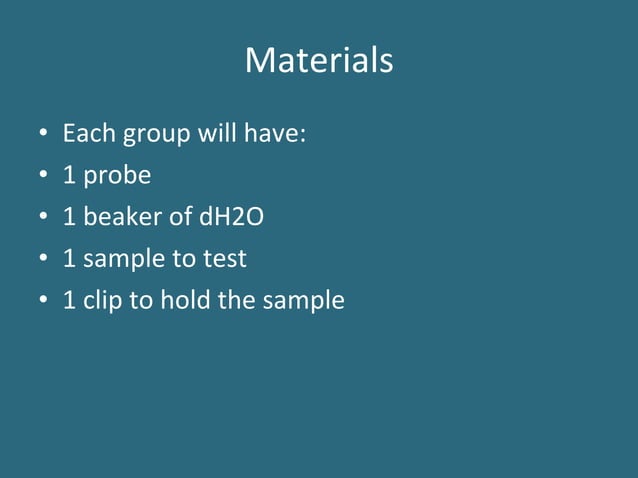 Diffusion Probes and pH Lab | PPT