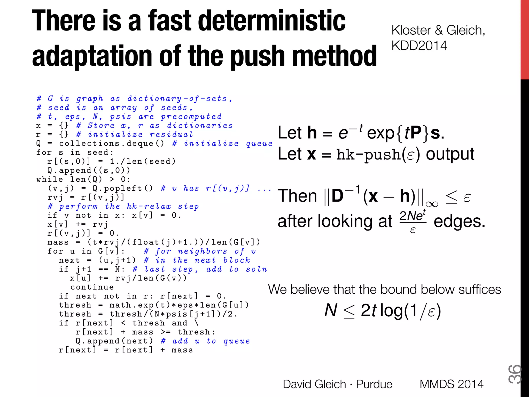 Localized methods for diffusions in large graphs | PPT | Free Download