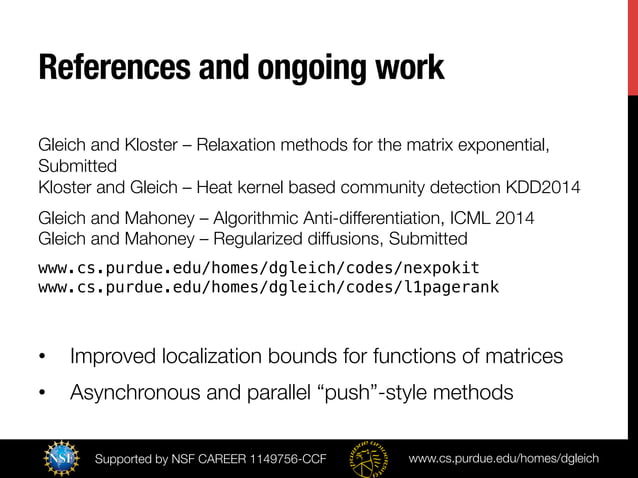 Localized methods for diffusions in large graphs | PPT