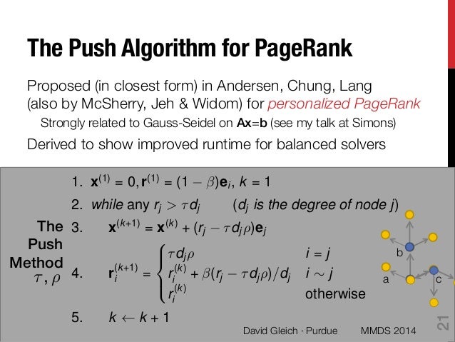 Localized methods for diffusions in large graphs