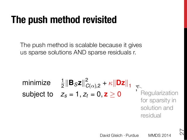 Localized methods for diffusions in large graphs