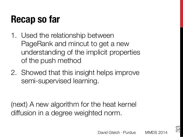 Localized methods for diffusions in large graphs