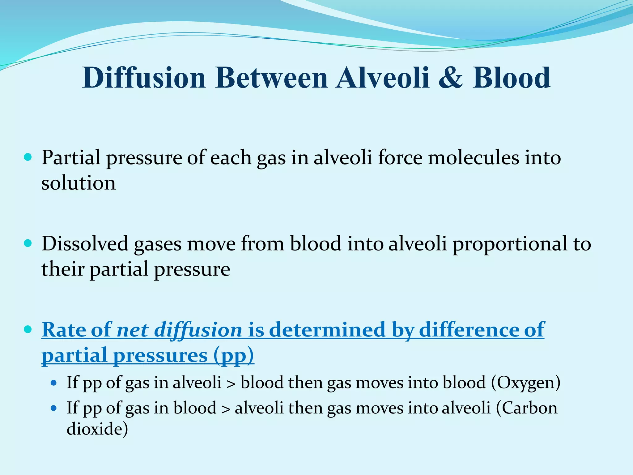 Diffusion through respiratory membrane | PPTX