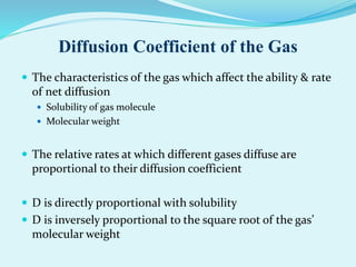 Diffusion through respiratory membrane | PPTX