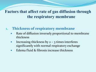 Diffusion through respiratory membrane | PPTX