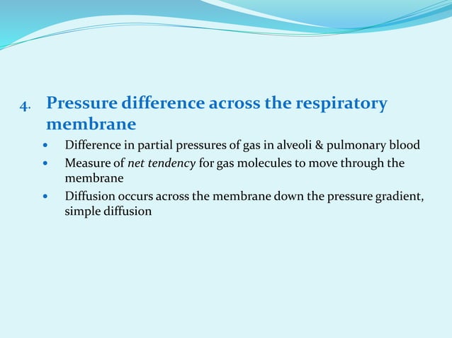 Diffusion through respiratory membrane | PPTX
